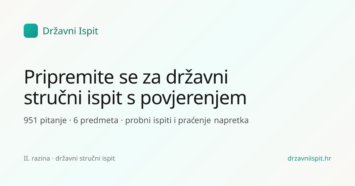 Česta pitanja — Državni Ispit — Državni Ispit